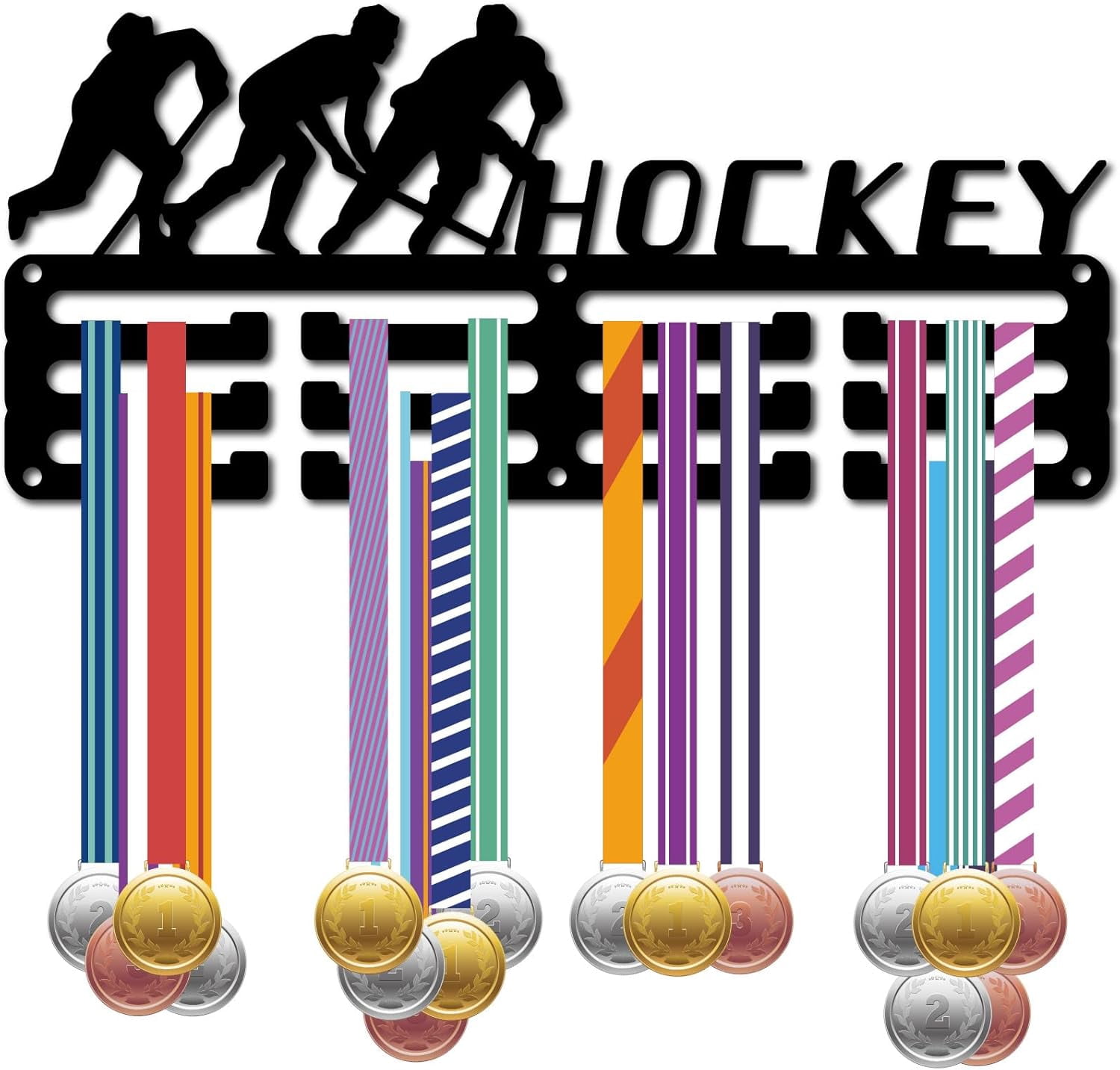 1set Hockey Medal Holder Display Medal Hangers Sports Awards Rack Iron ...
