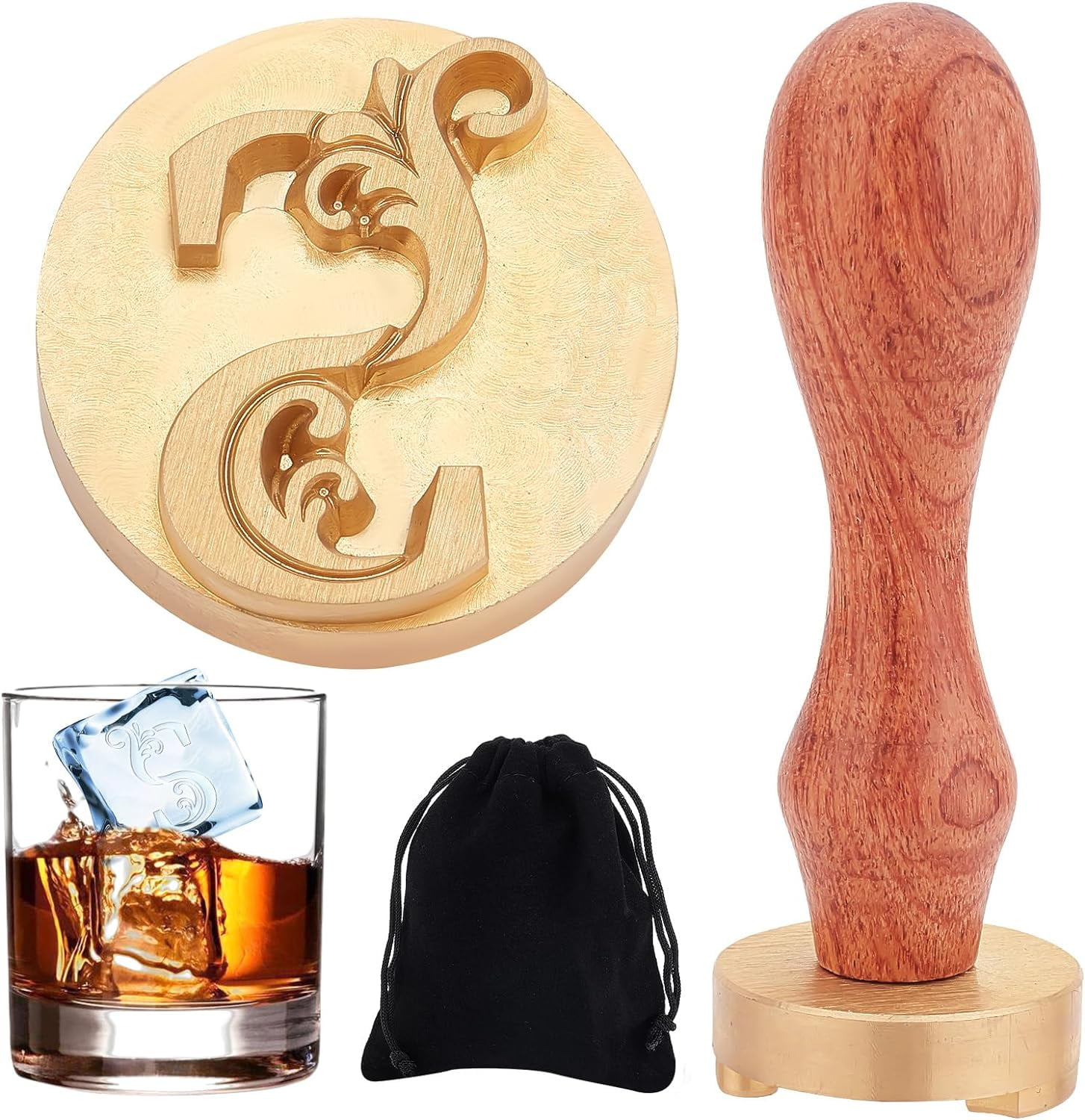 1set Ice Stamp Initials Letter S Brass Ice Stamps Ice Cube Stamp ...