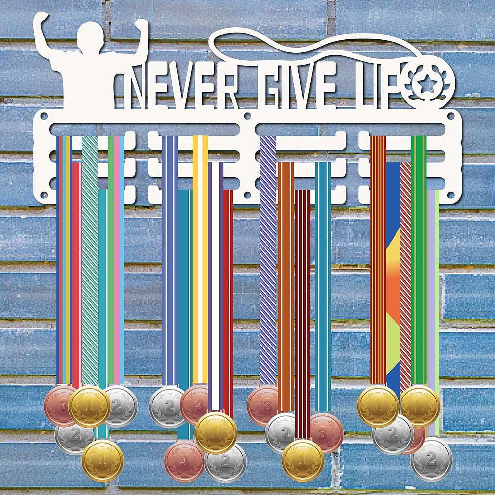 1set Iron Medal Holder Frame Medals Display Hanger Rack White Inspiring ...