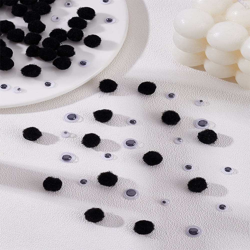 1set Making Kits including Yarn Pom Pom Balls & Black & White Wiggle ...