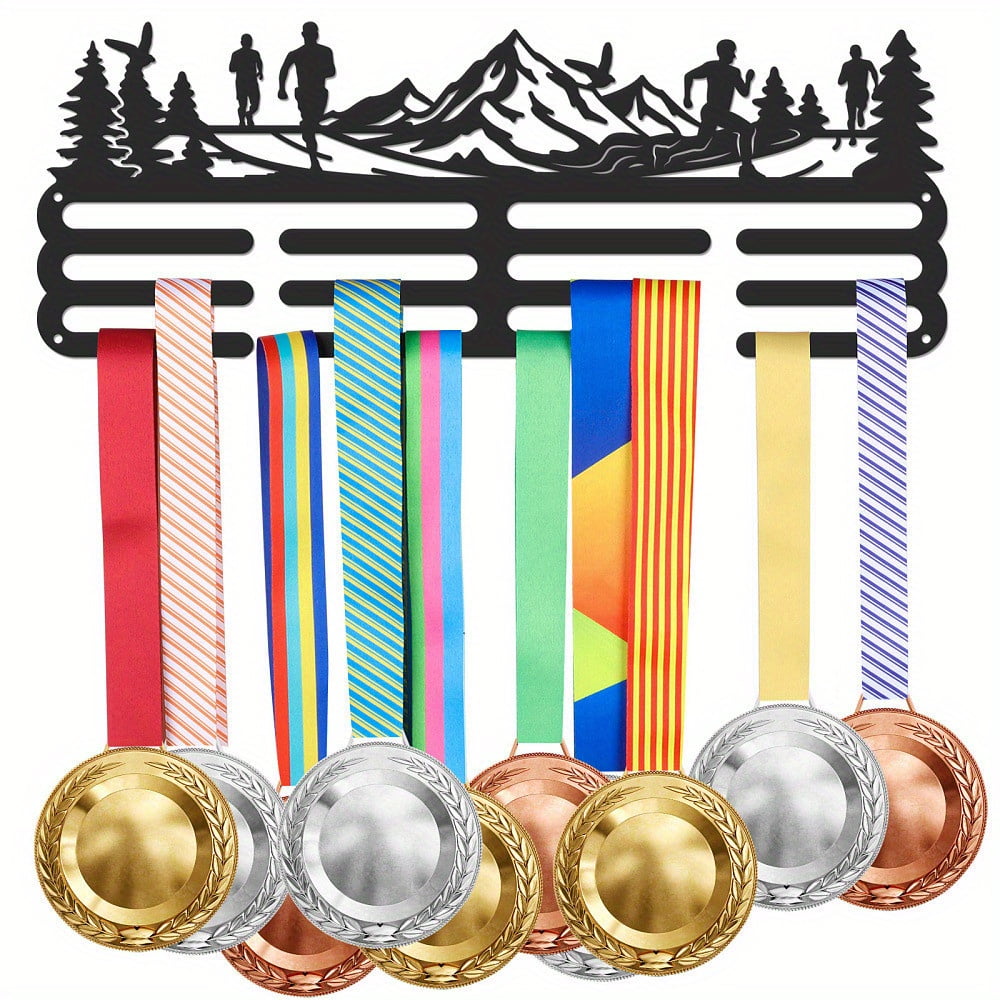 1set Marathon Mountain Forest Scenery Medal Holder Running Medals ...