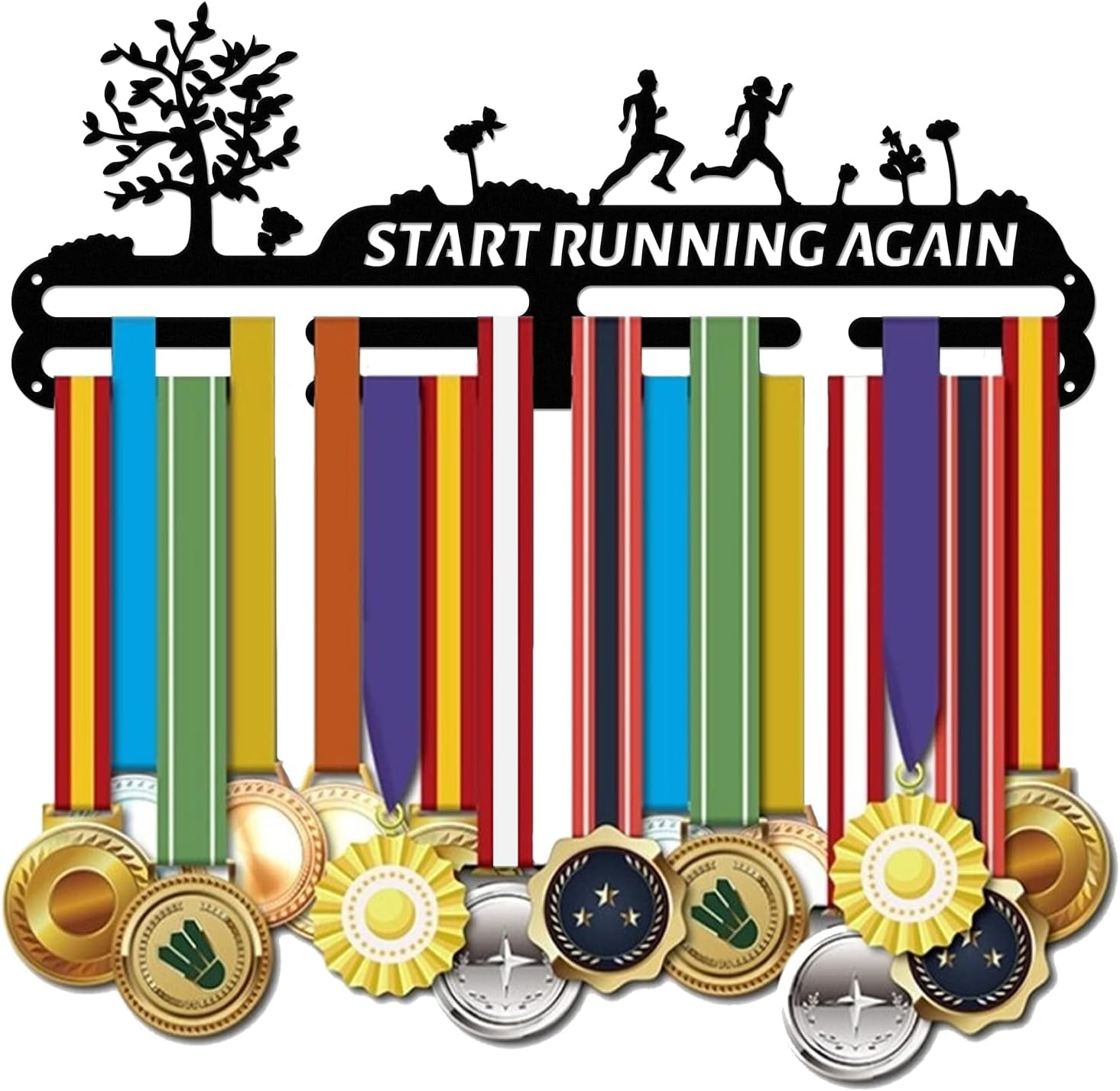1set Medal Display Hanger Marathon Holder Racks Frame Start Running ...