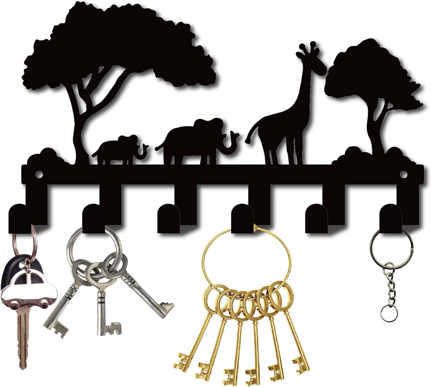 1set Metal Key Holder Wall Mounted Key Hooks Organizer Key Hanger Rack ...