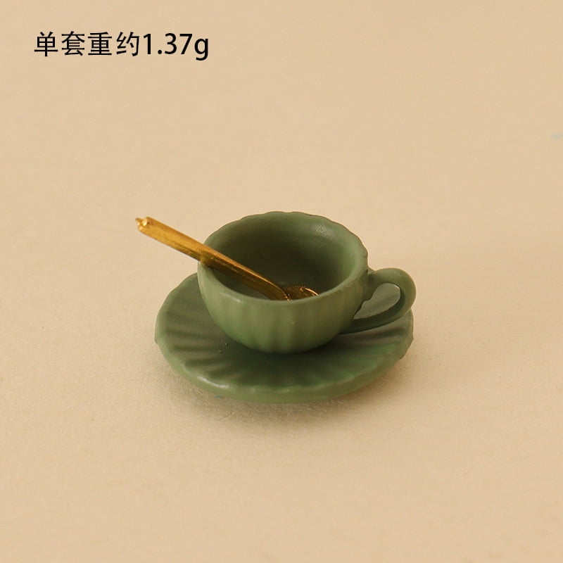 1set Mini Tea Cup Coffee Cup Dollhouse Kitchen Scene Hand Diy Miniature ...