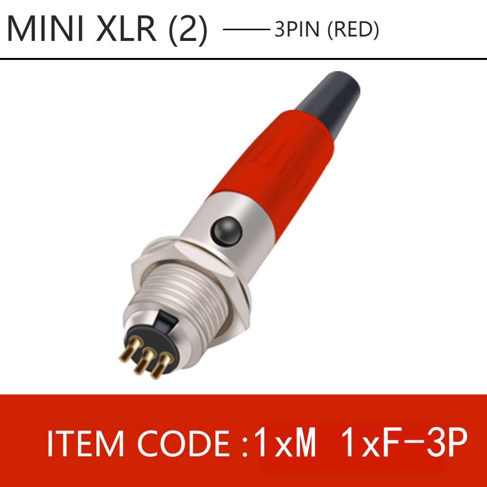 1set Mini XLR Female Plug + Male Socket Small XLR Audio Microphone ...