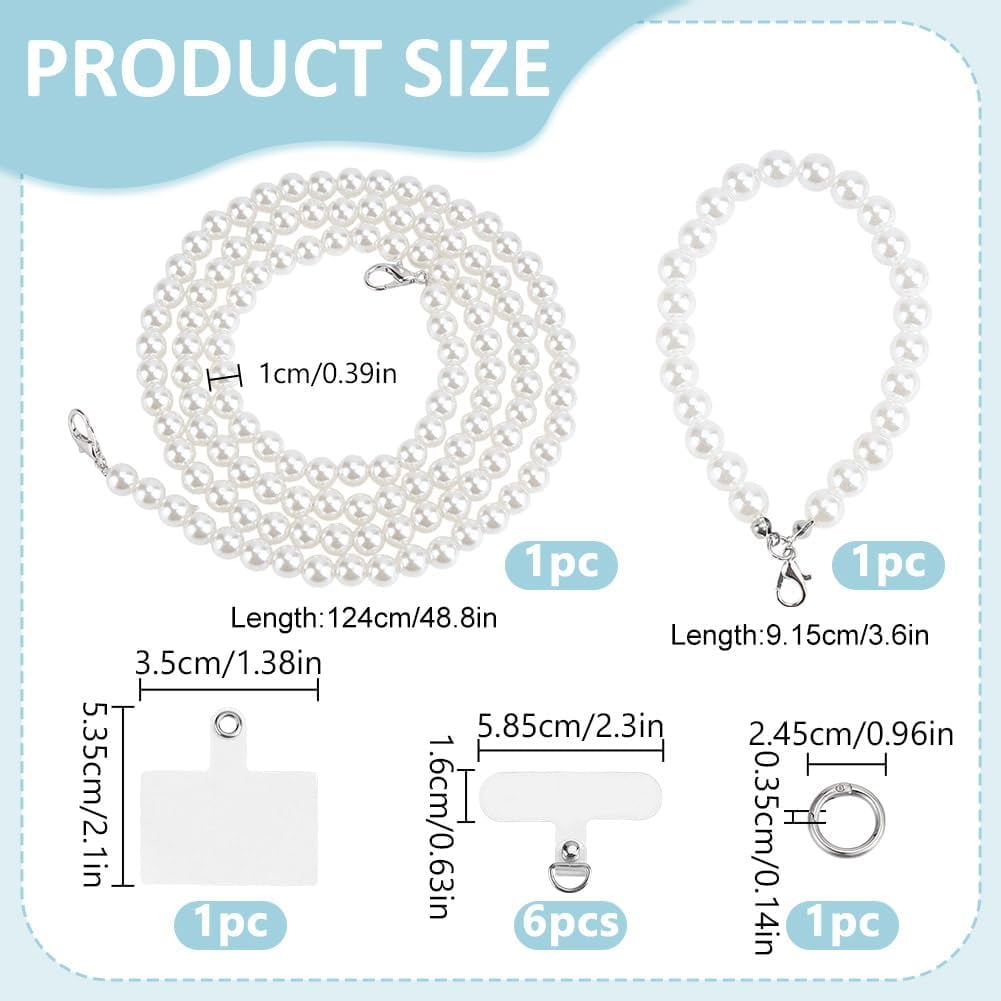 1set Mobile Accessories including ABS Imitation Pearl Beaded Purse ...