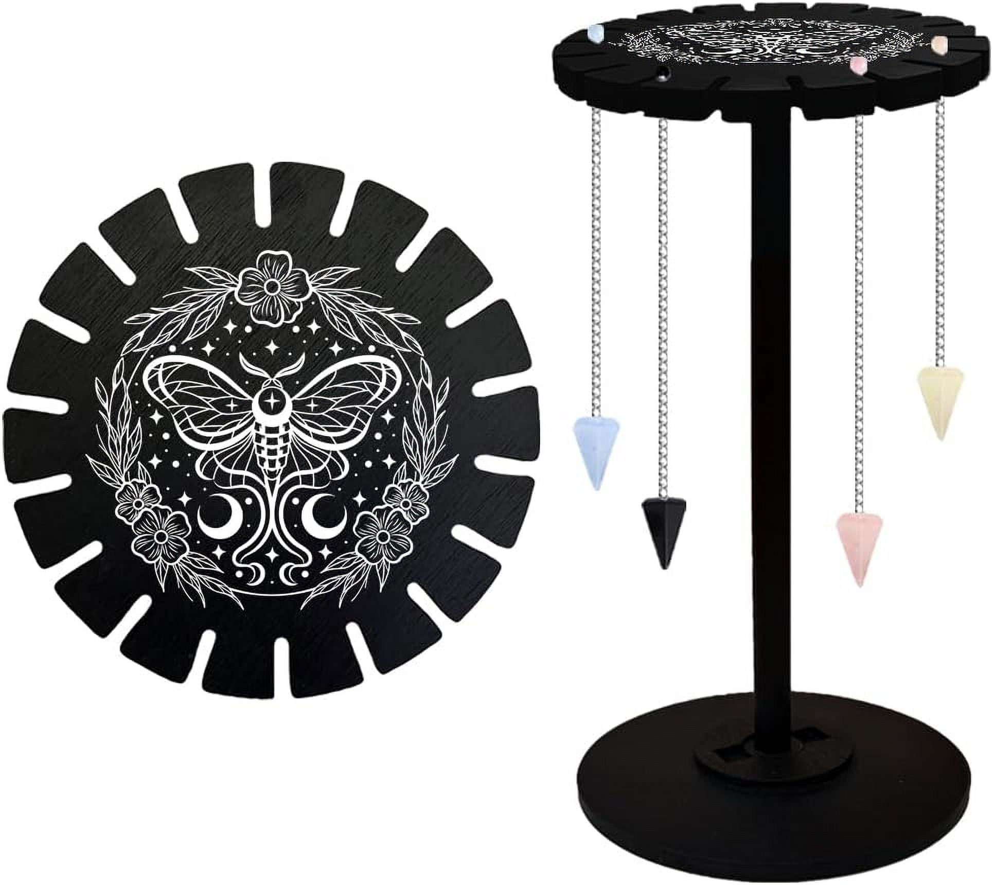 1set Moth and Flower Pendulum Display Stand Crystal Display Shelf ...