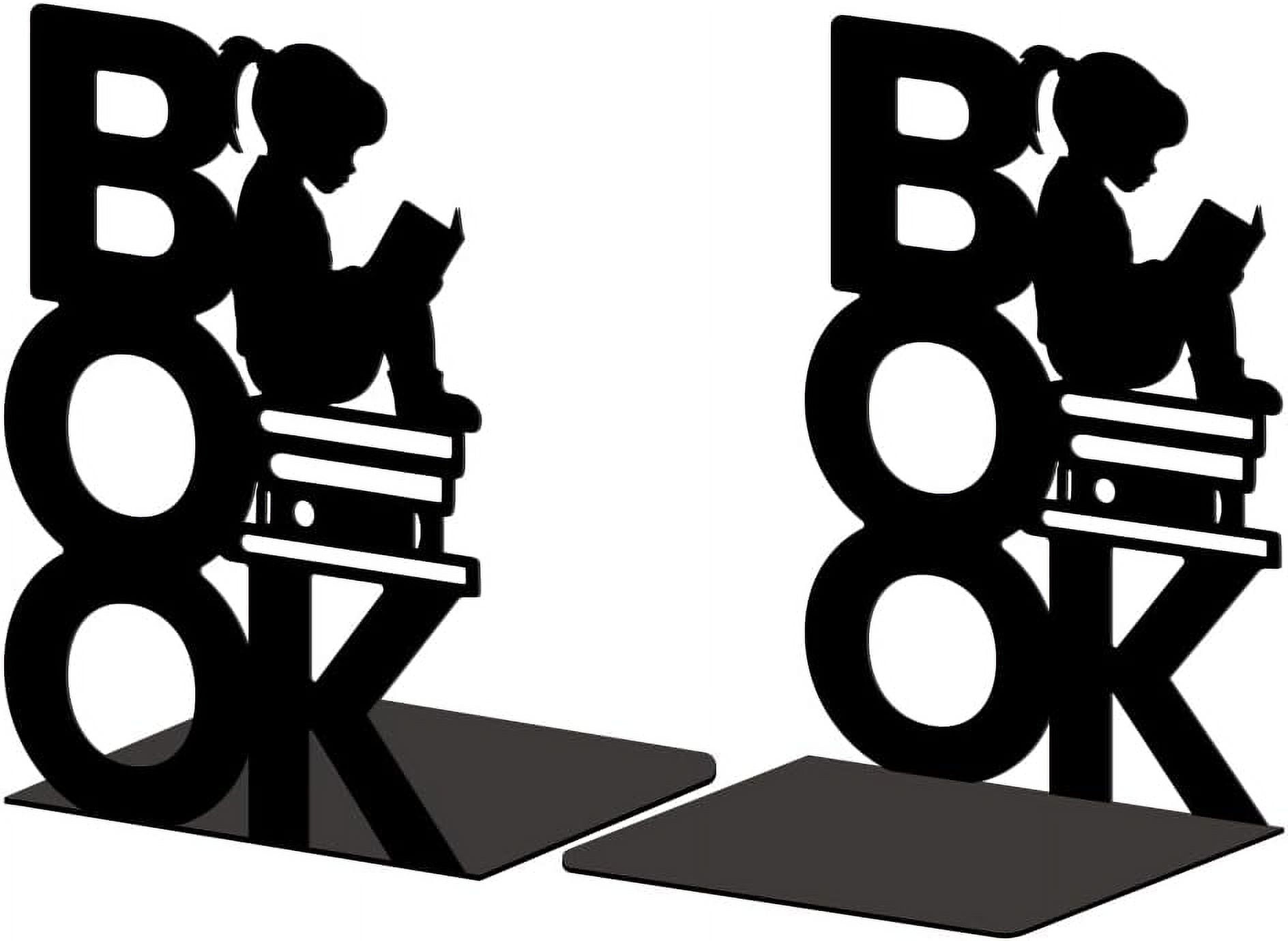 1set Non-Skid Iron Bookend Display Stands Adjustable Desktop Heavy Duty ...