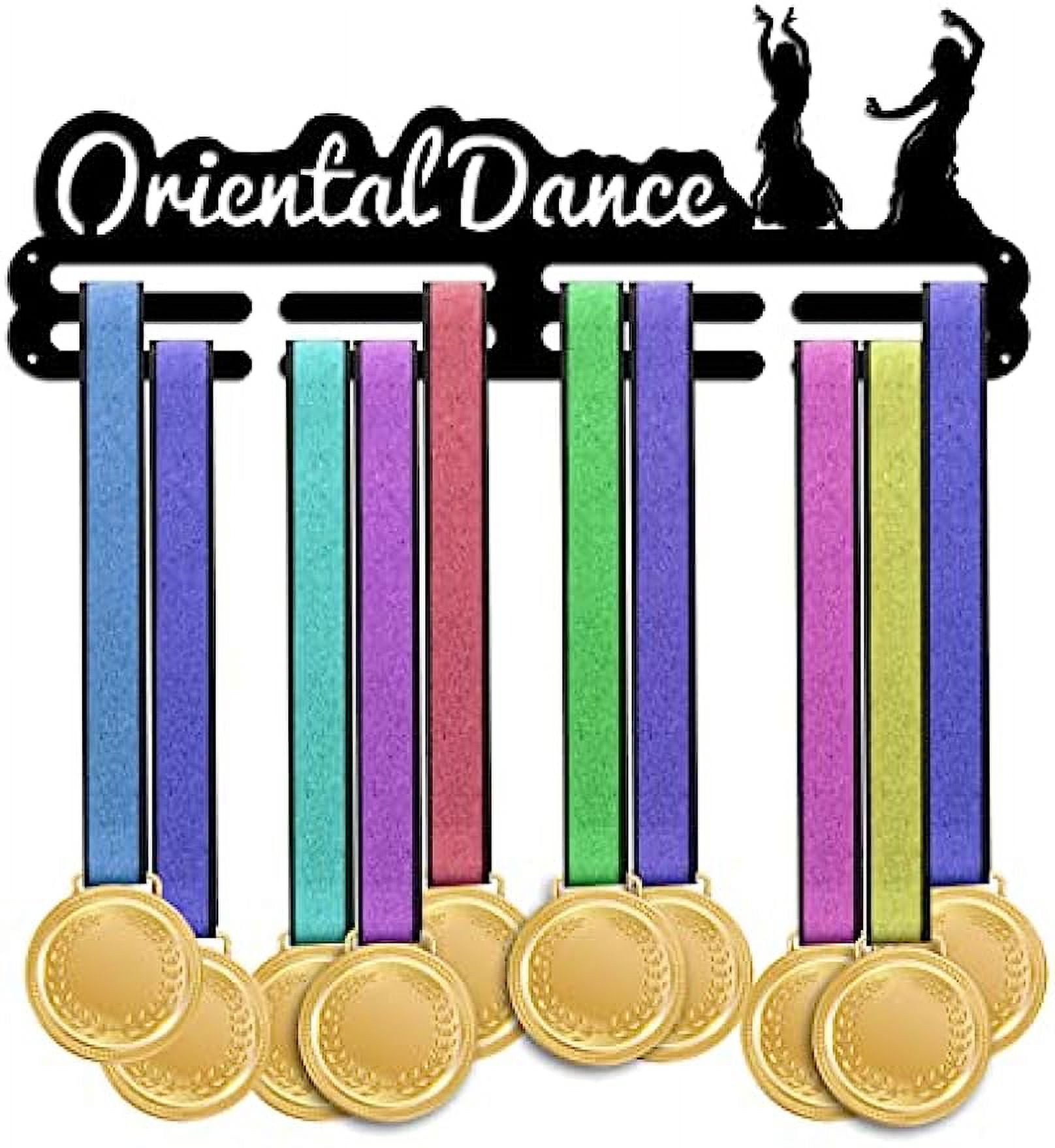 1set Oriental Medal Hanger Display Dance Medal Hooks Sports Medal Holder 3 Lines Sport Award ...