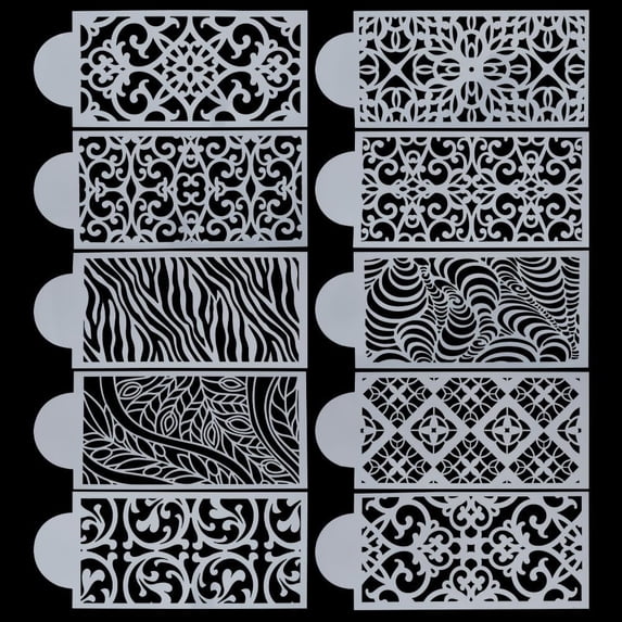 1set PET Hollow Out Drawing Painting Stencils for DIY Scrapbooking Arch ...