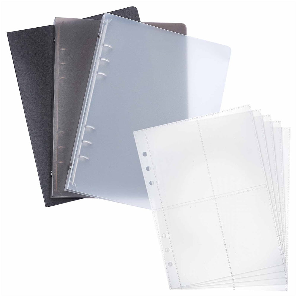 1set Plastic A5 Blank Binders 6 Ring Loose-Leaf Binder Cover with PVC ...