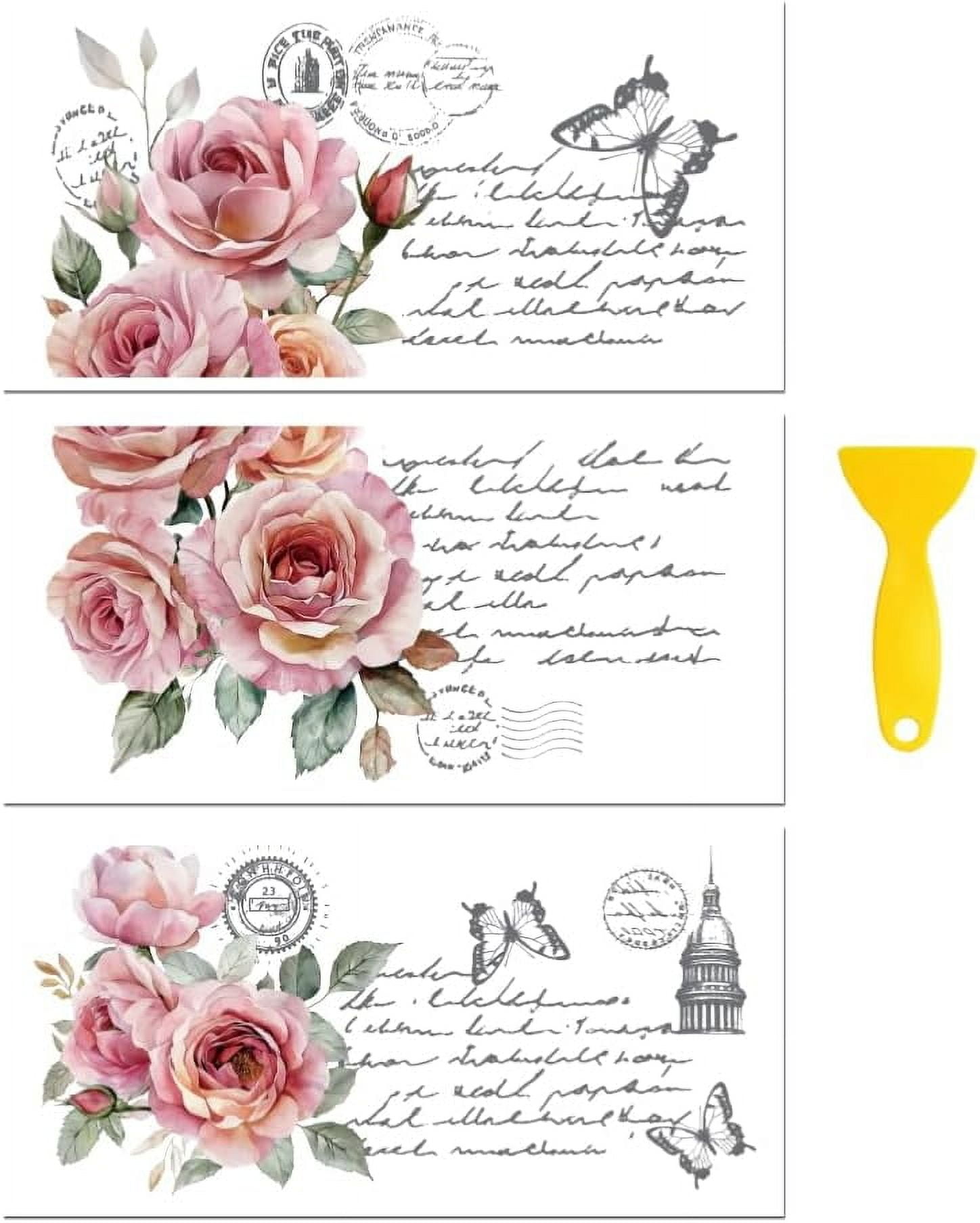 1set Rub on Transfer Decal Sticker for Furniture Craft Decor 6"x12 ...