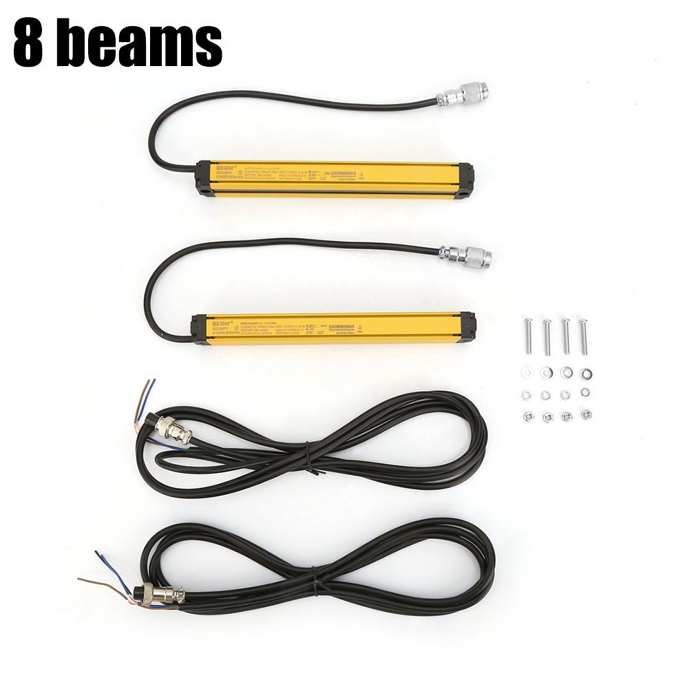 1set Safety Light Curtain Grating Security Device 4/6/8/10/12beam Light ...