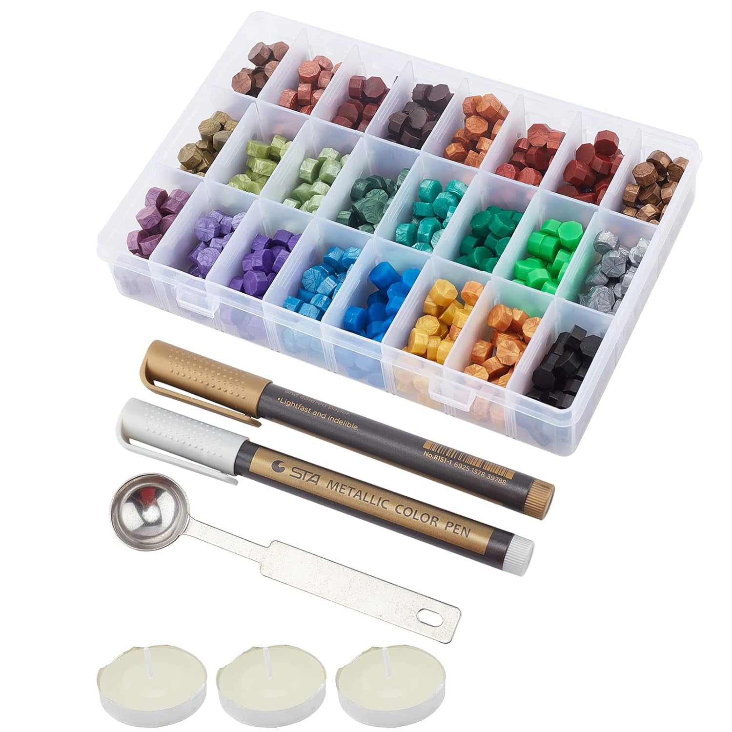 1set Scrapbook Crafts Including Sealing Wax Particles Plastic Bead ...