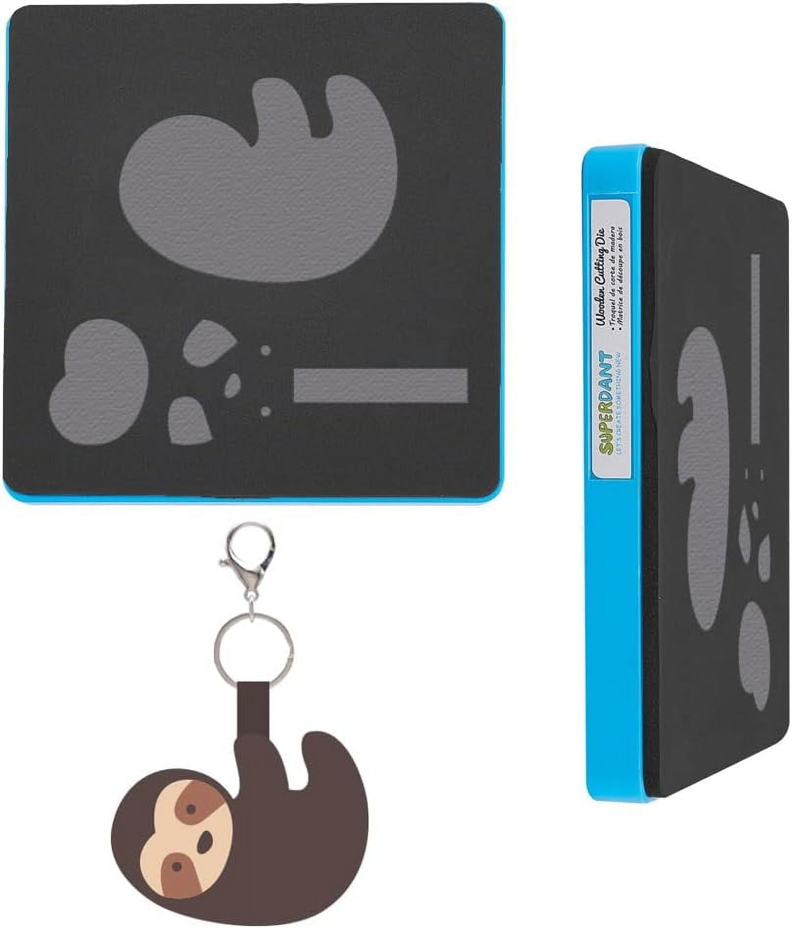 1set Sloth Keychain Leather Cutting Die Animal Key Ring Holder Key ...