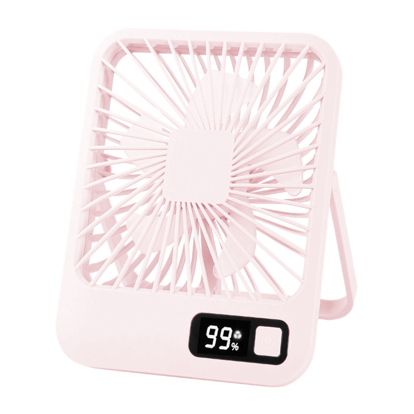 1set Small Desk Fan Foldable Desktop Fan Intelligent Digital Display ...