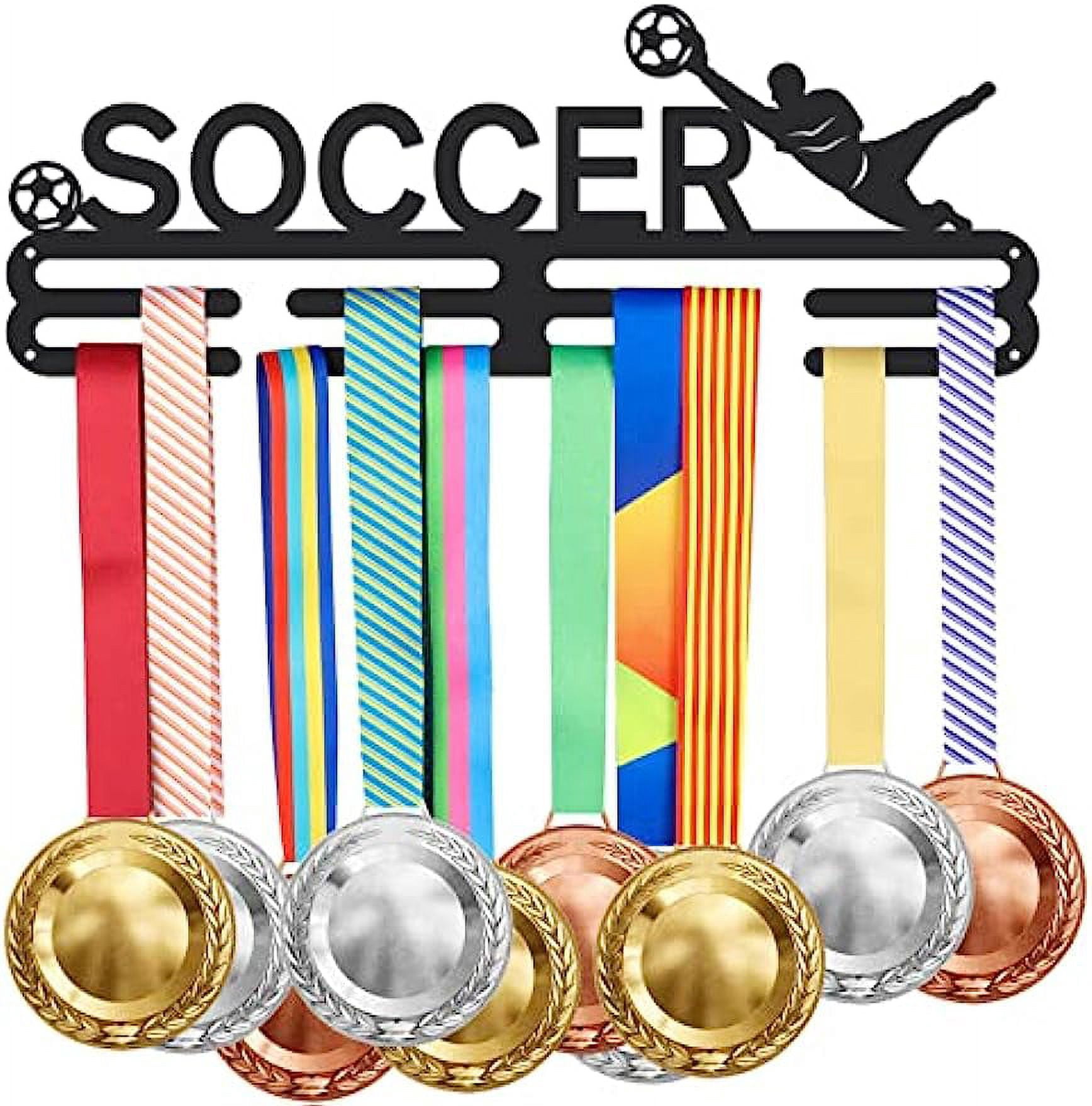 1set Soccer Medal Hanger Display Sports Medal Holder Iron Display Hook ...