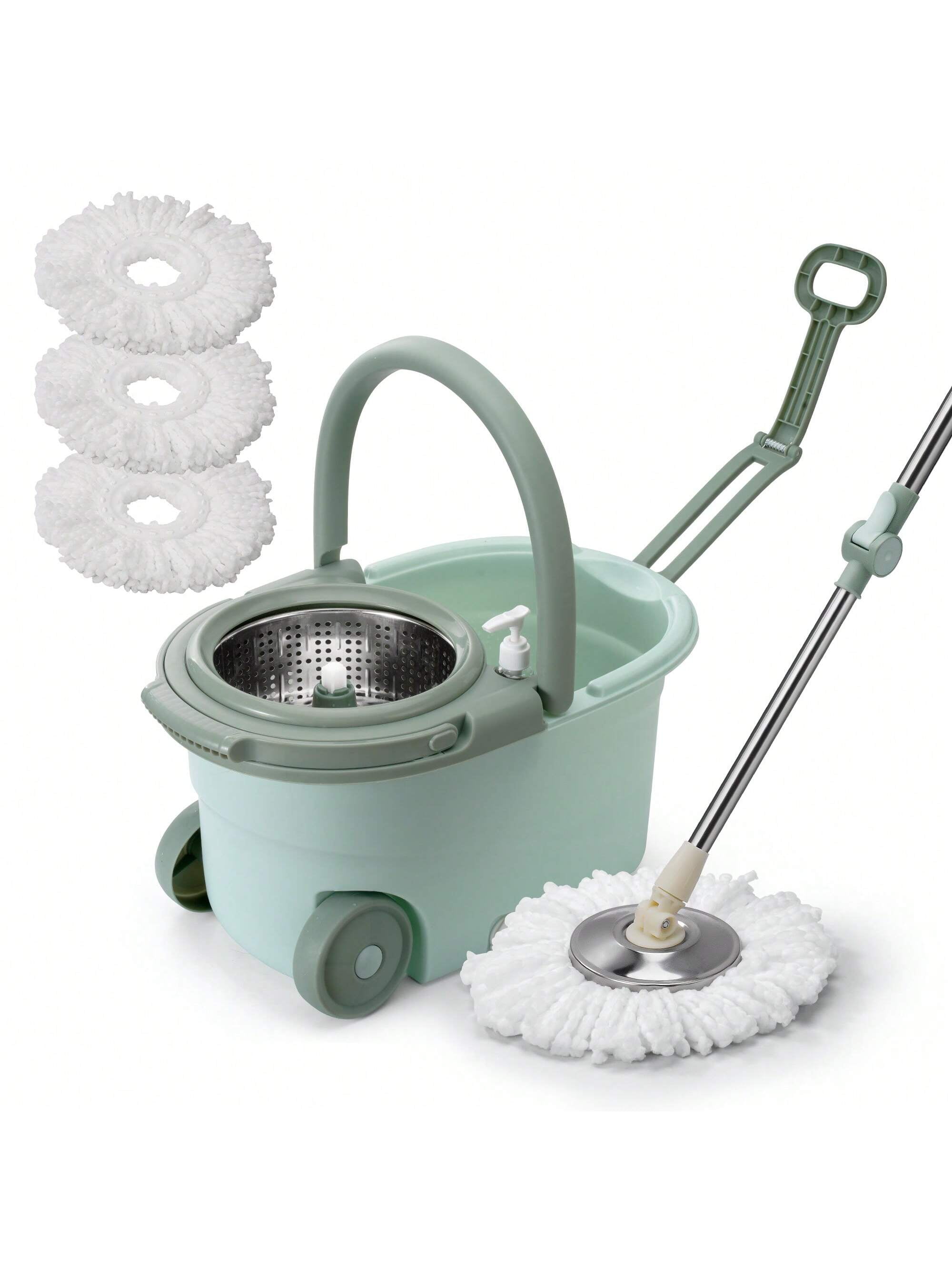 1set,Spin Mop And Bucket, 360° Spin Mop And Bucket With Wringer Set ...