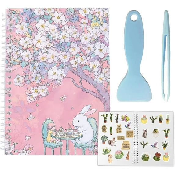 1set Sticker Collection Book Hand Account Release Paper with Tweezers ...