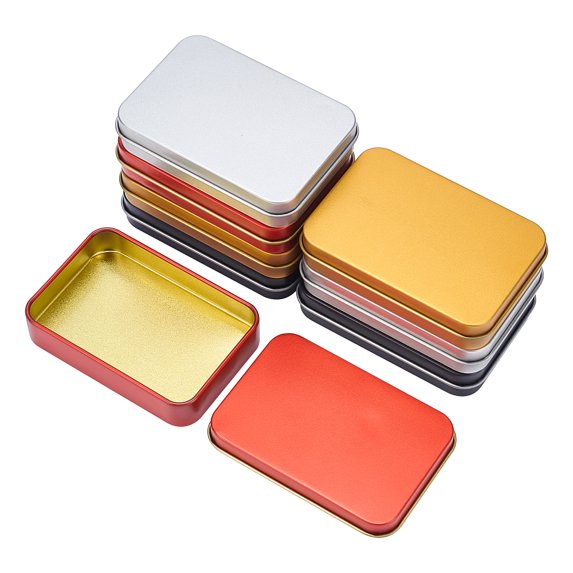 1set Tinplate Box Bead Storage Containers 8 Pcs Rectangle Storage Box ...