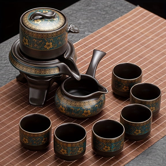 Glass tea set, semi-automatic teapots with infuser, magnetic heat ...