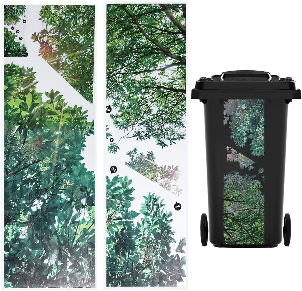 1set Tree Branch Trash Can Sticker 2Pcs Large 33.46x11.93 Inch Wall ...