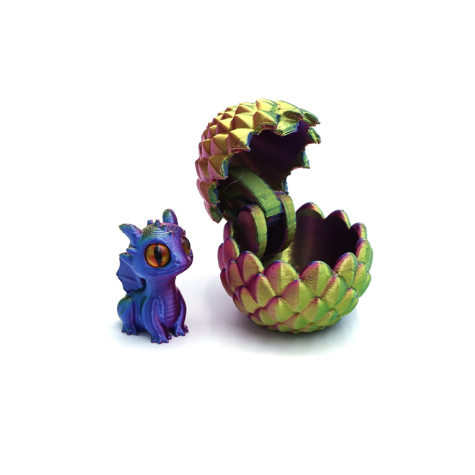 1set Tri Color Colorful Size: Baby Dragon 2*2*3cm, Dragon Egg 4*5cm. 3D ...