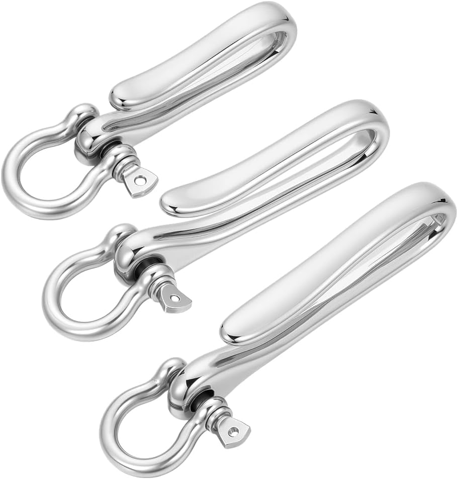 1set U-Shaped Brass Key Hook Shanckle Clasps for Wallet Chain Key Chain ...