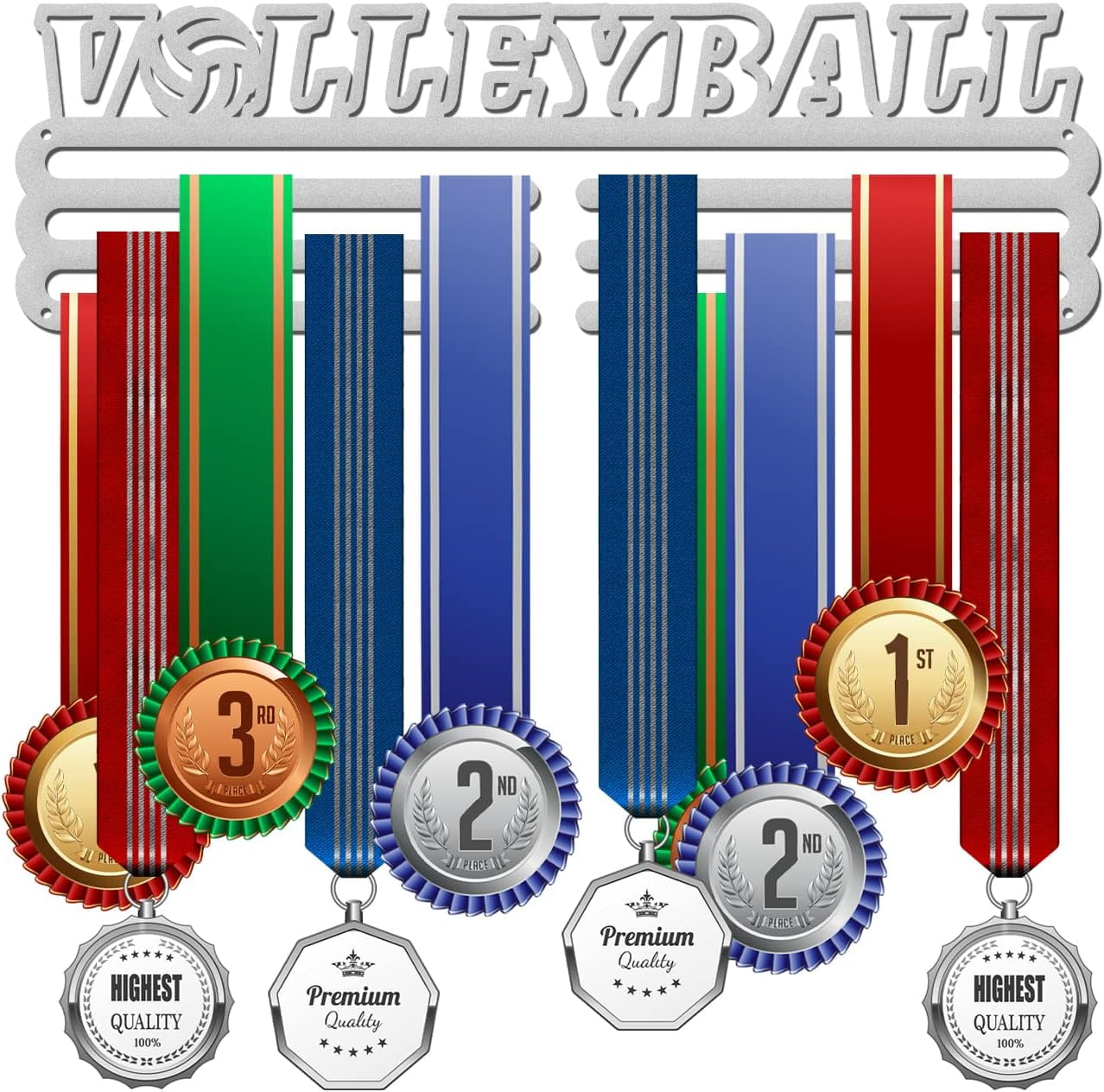 1set Volleyball Medal Holder Display Hanger Rack Frame for Sport Race ...
