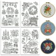 1set Water Soluble Embroidery Patterns for Beginners Christmas Tree ...