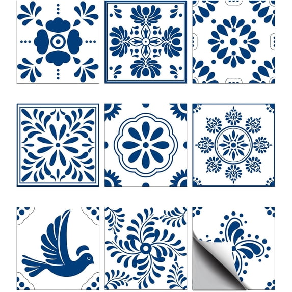1set Waterproof PVC Tile Stickers for Kitchen Bathroom Waterprrof Wall ...