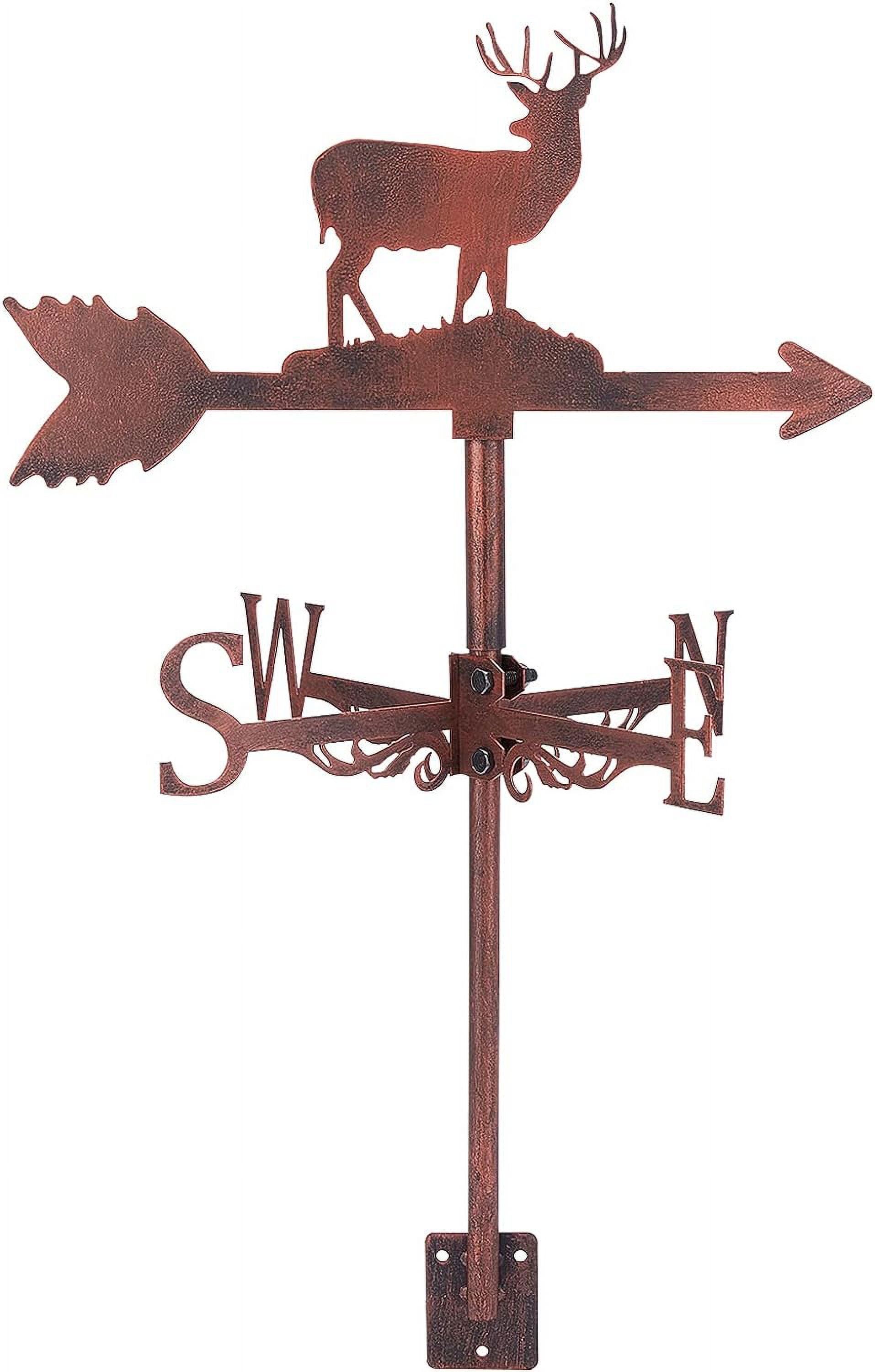 1set Weathervane Elk Ornament Wind Vane Weathercock Metal Weather Vane ...