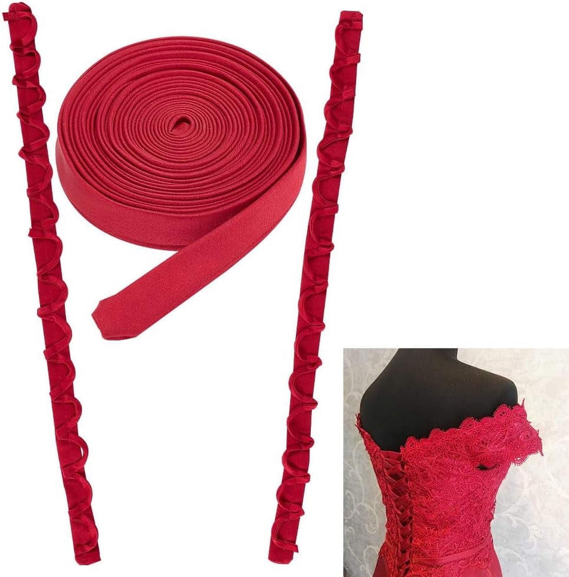 1 Set Wedding Dress Zipper Replacement Red Adjustable DIY Craft Corset ...