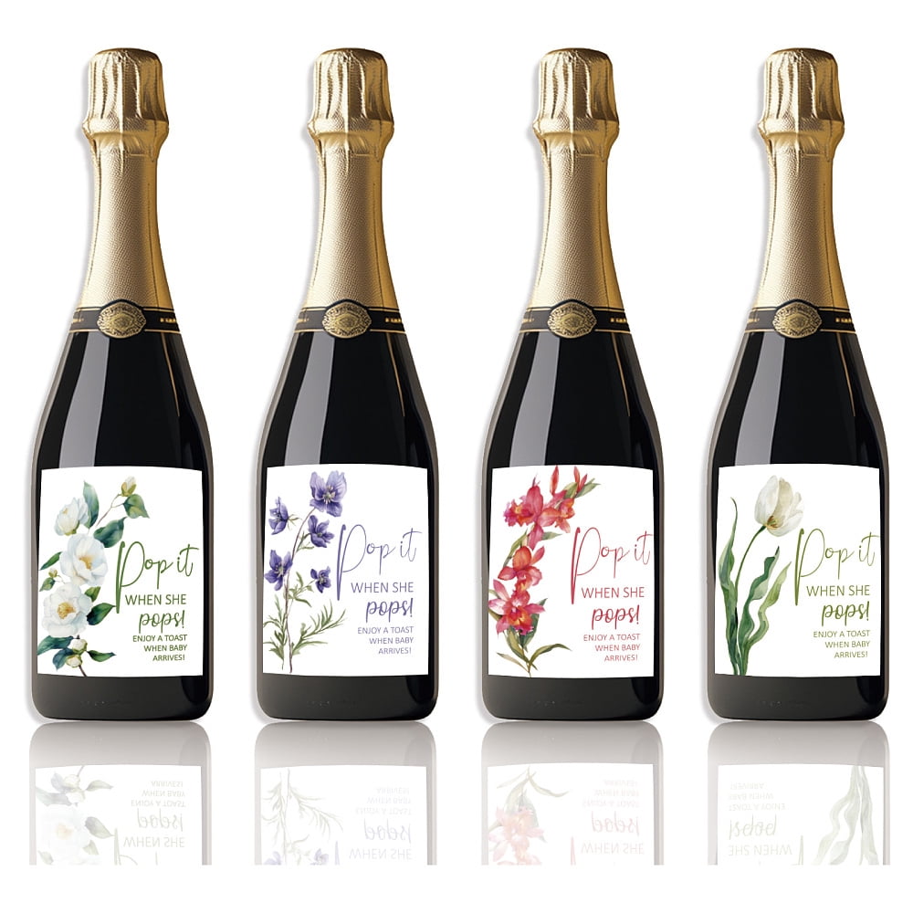 1set Wine Labels for Bottles 10 sets of 4 styles Labels Shower Wine ...