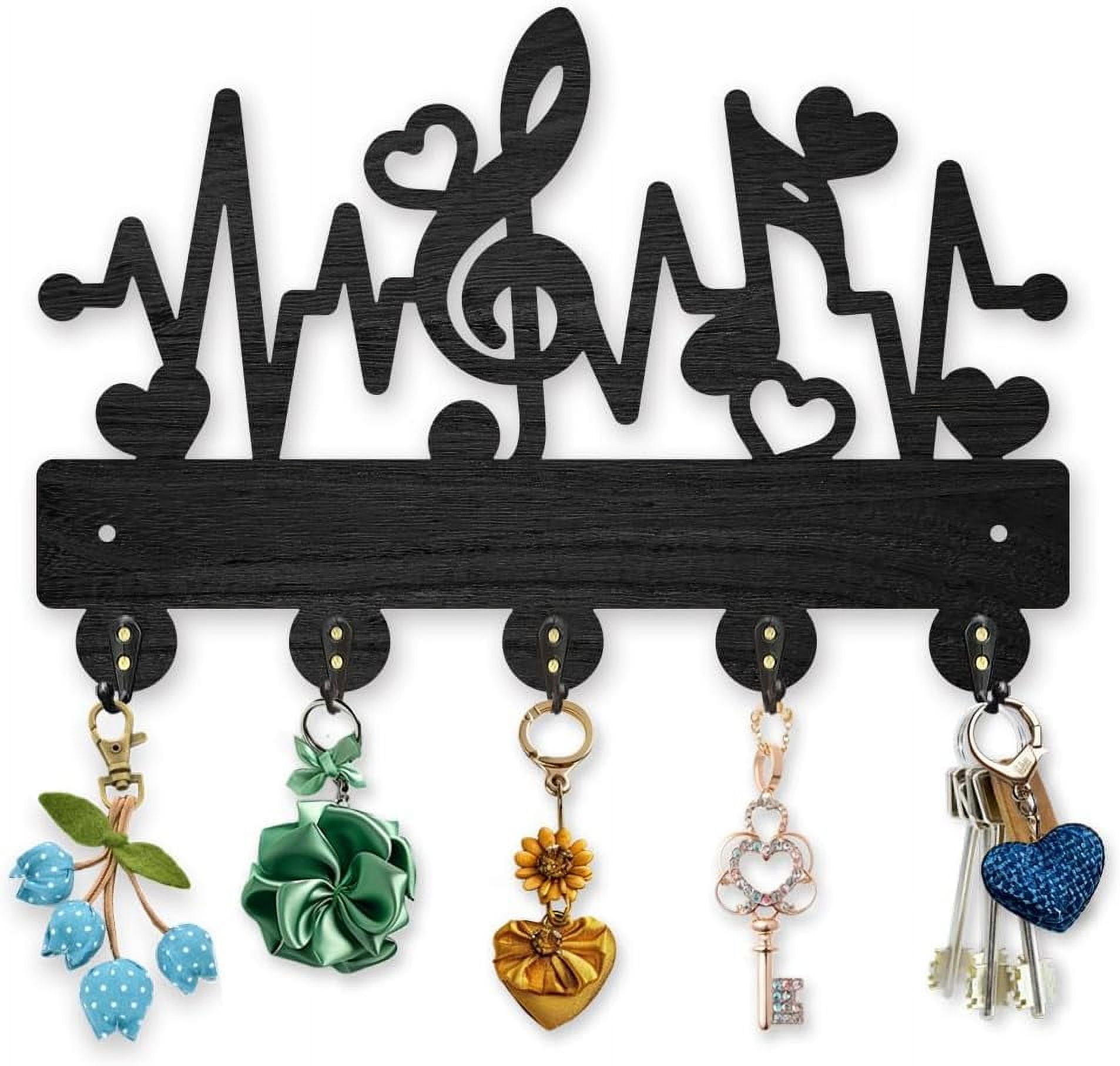 1set Wood & Iron Wall Mounted Hook Hangers Decorative Organizer Rack ...