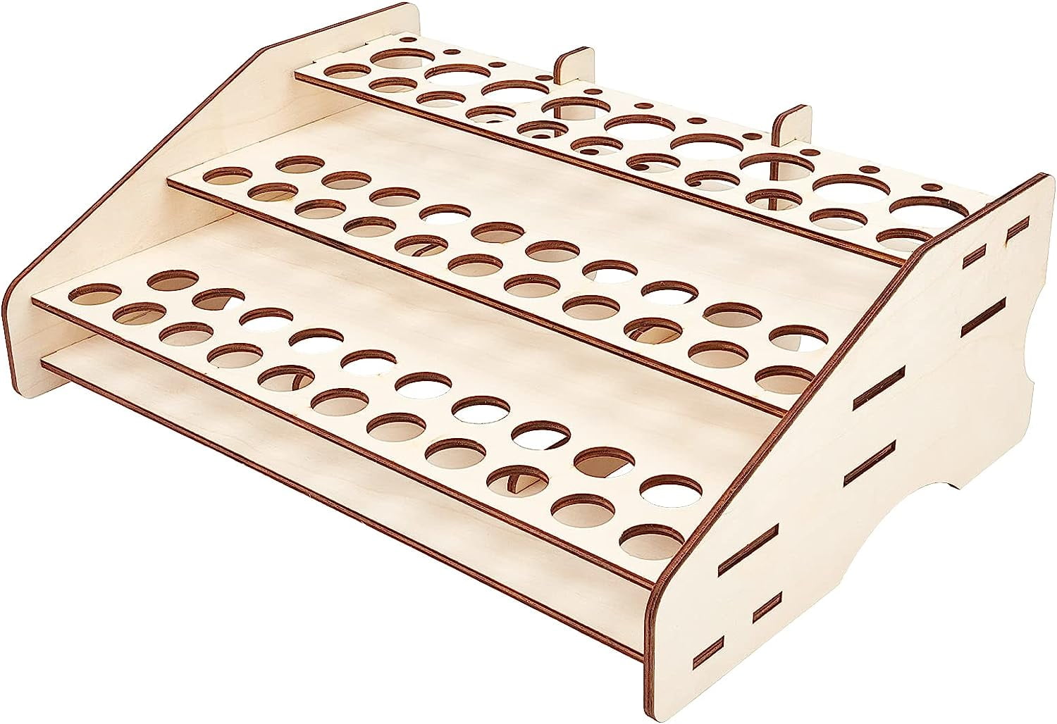 1set Wooden Paint Rack Stand Pigment Ink Bottle Brush Paints Tool ...