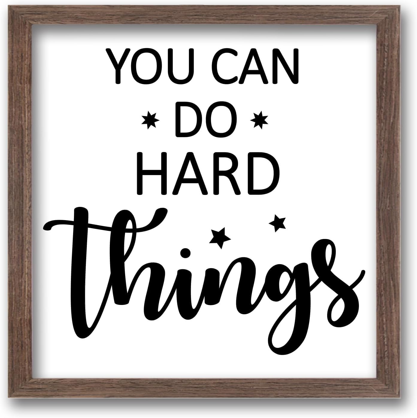 1set You Can Do Hard Things Art Sign with Acrylic Layer 7x7 Inch ...