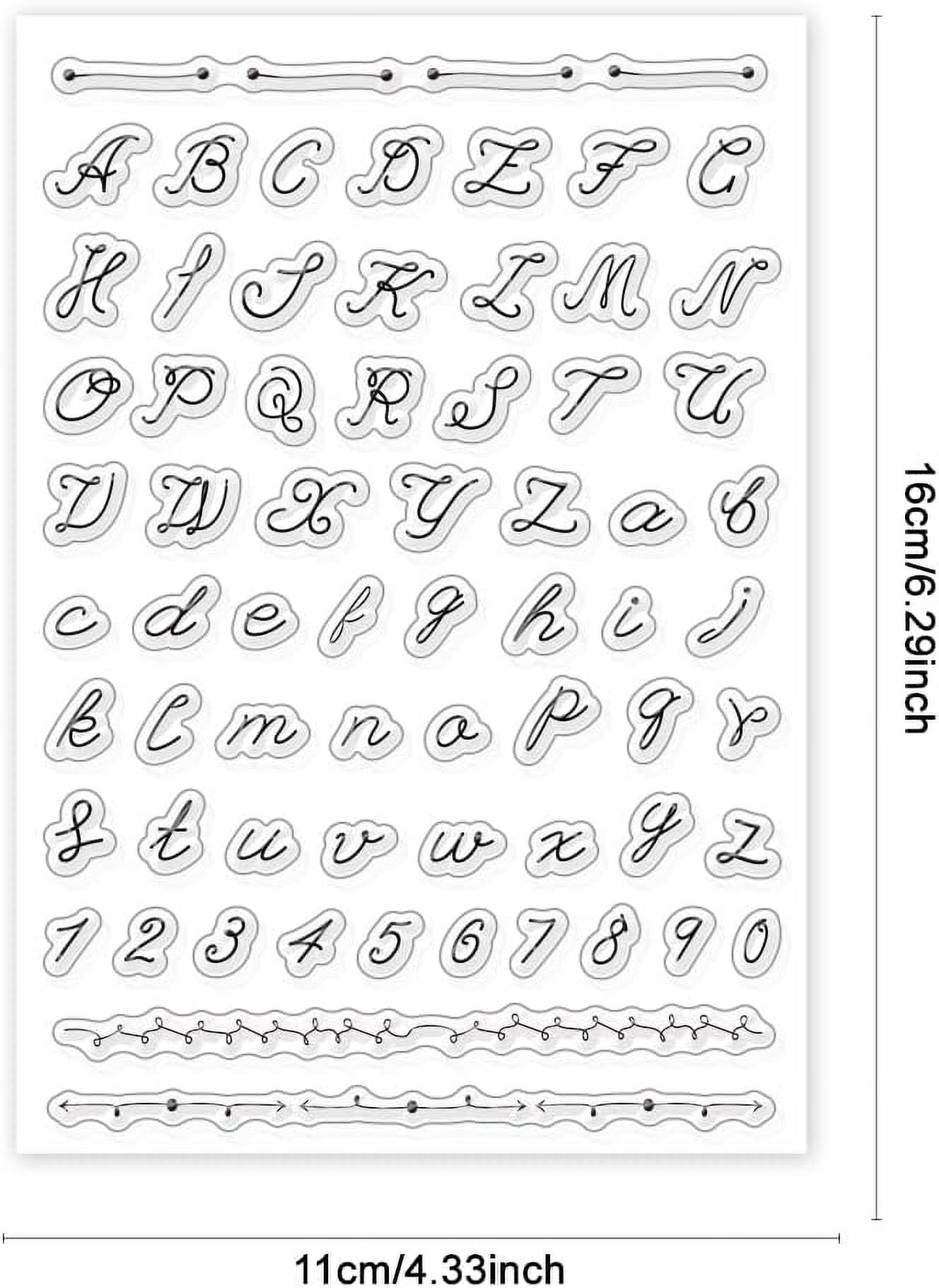 1sheet 26 Alphabet Transparent Seal Stamps Capital Lowercase Letters ...