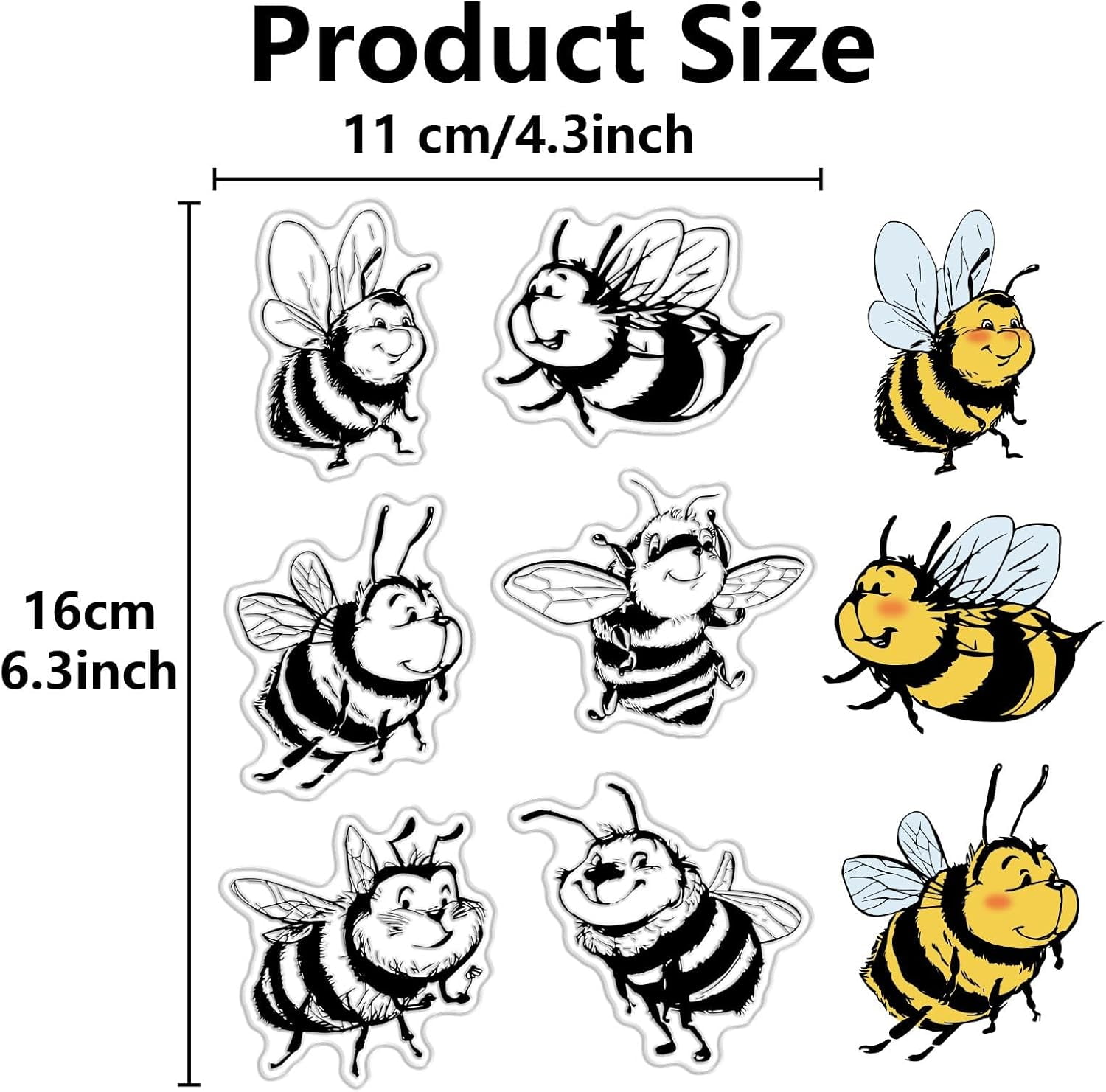 1sheet Bee Rubber Stamps Clear Stamp Sheets Retro Cute Animal Insect ...