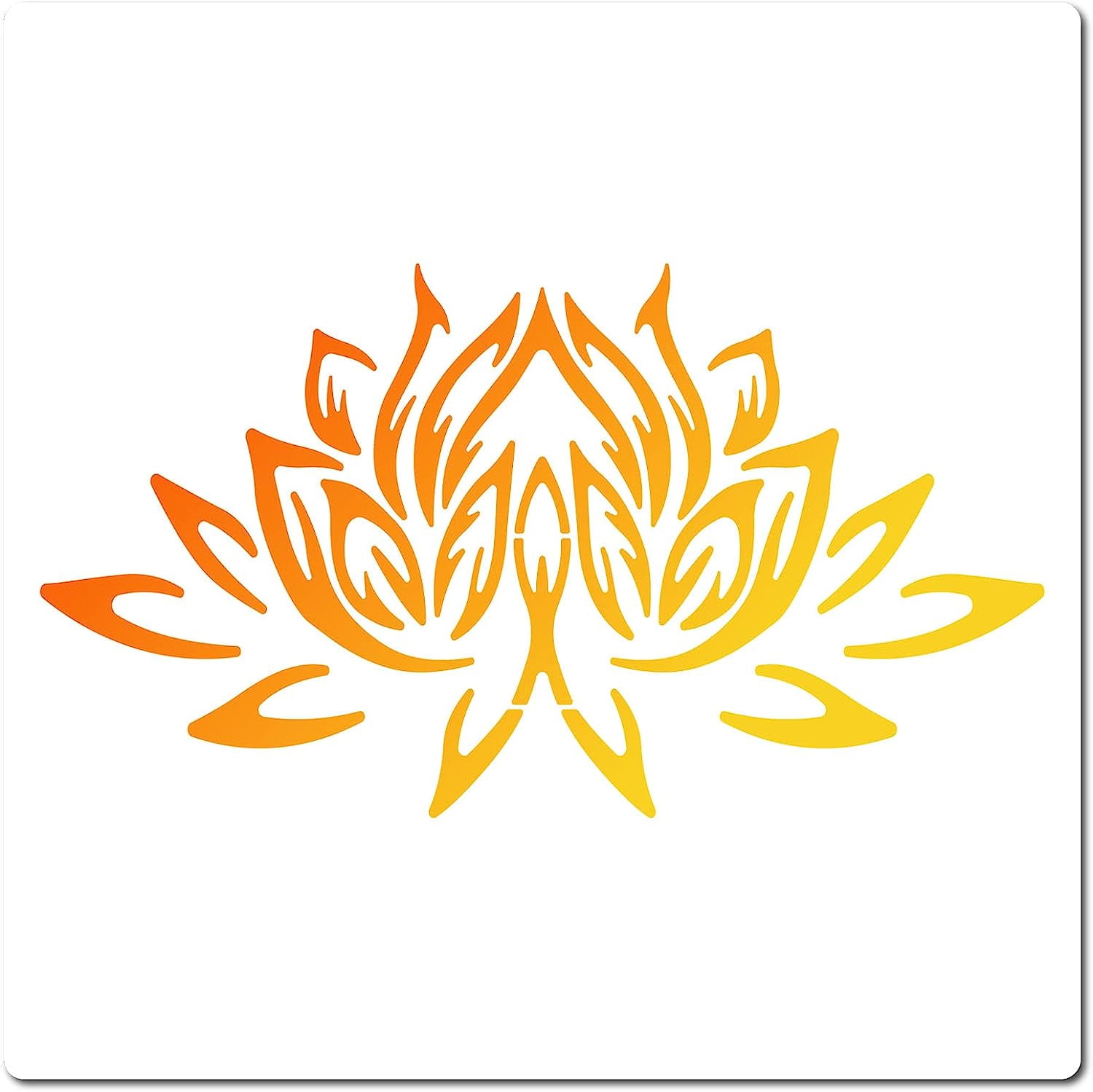 1sheet Drawing Painting Stencils Templates Square Creamy White Lotus ...