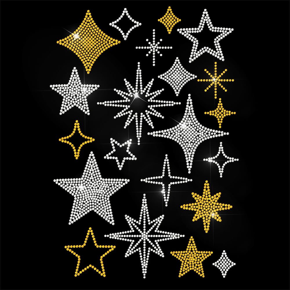 1sheet Glass Hotfix Rhinestone Iron on Appliques Costume Accessories ...