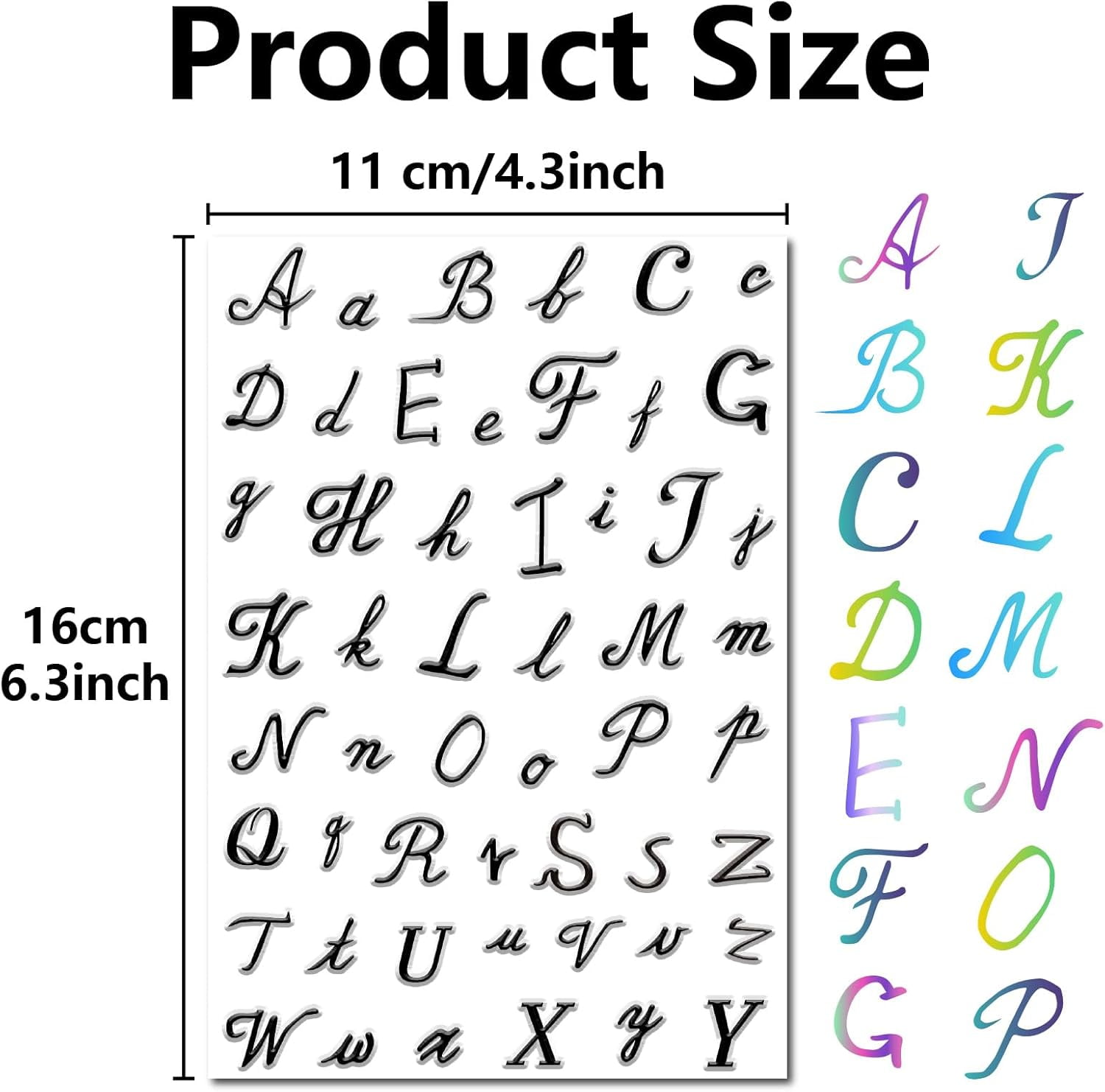 1sheet Letters Numbers Clear Rubber Stamps Alphabet Writing for Card ...