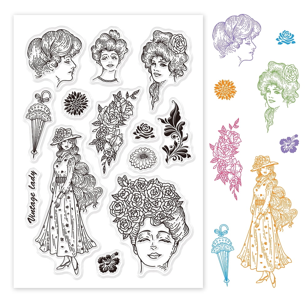 1sheet PVC Plastic Stamps for DIY Scrapbooking Photo Decorative Cards ...