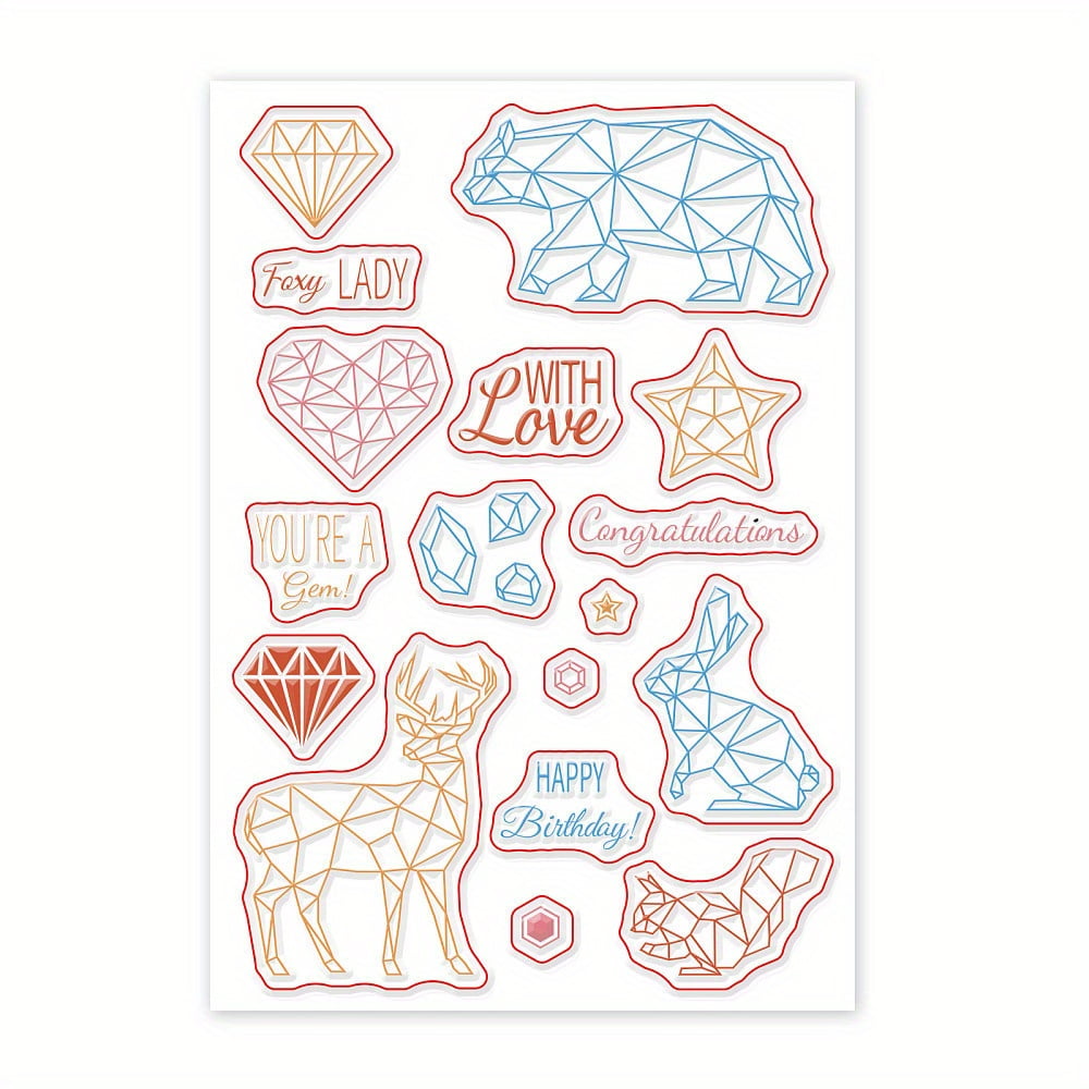 1sheet PVC Plastic Stamps for Scrapbooking Photo Album tive Cards ...