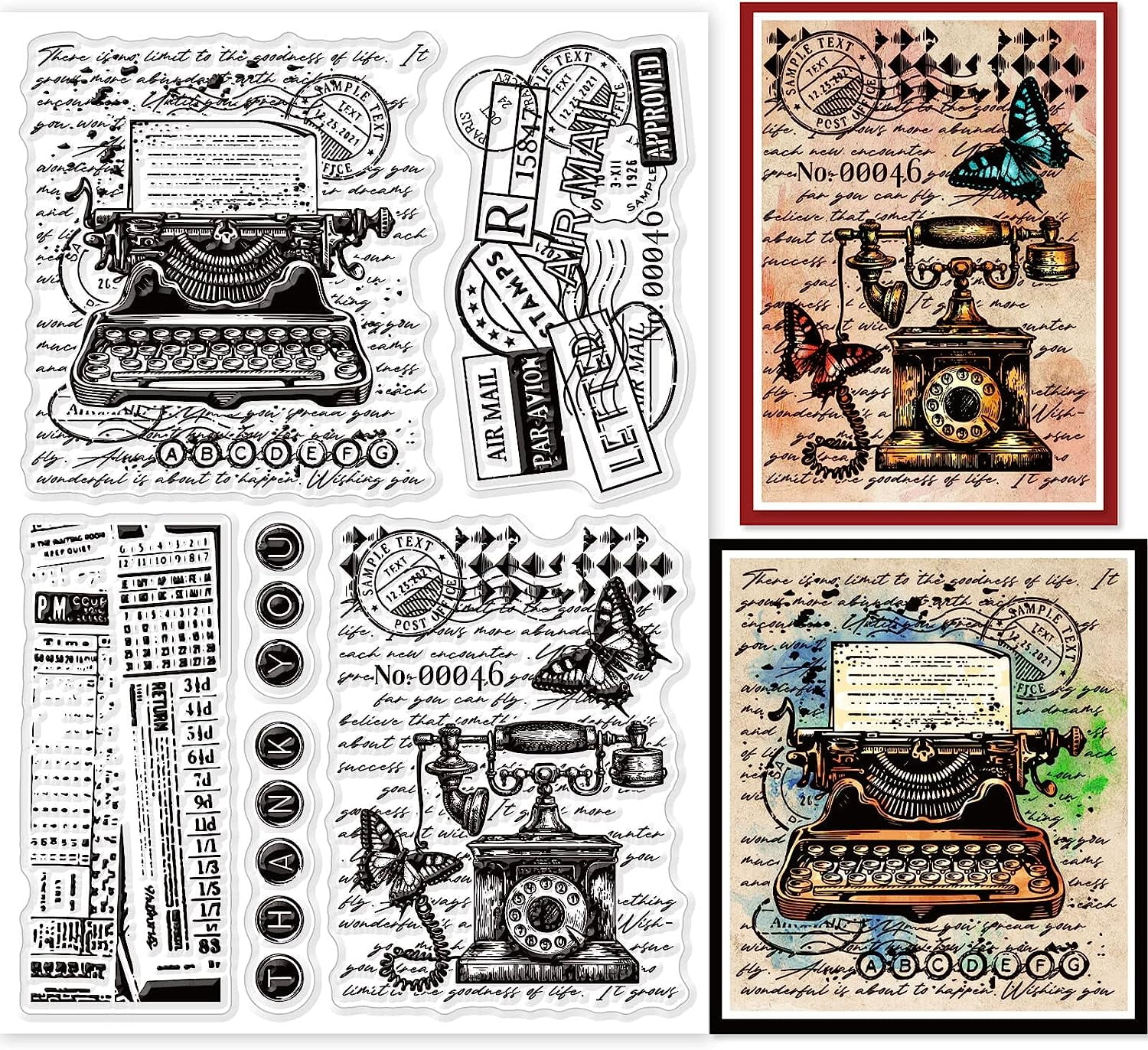 typewriter text background