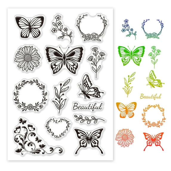 1sheet TPR Stamps with Acrylic Board for Imprinting Metal Plastic Wood ...