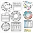 1sheet Time Record Form Silicone Clear Stamp Time Pie Chart Transparent ...