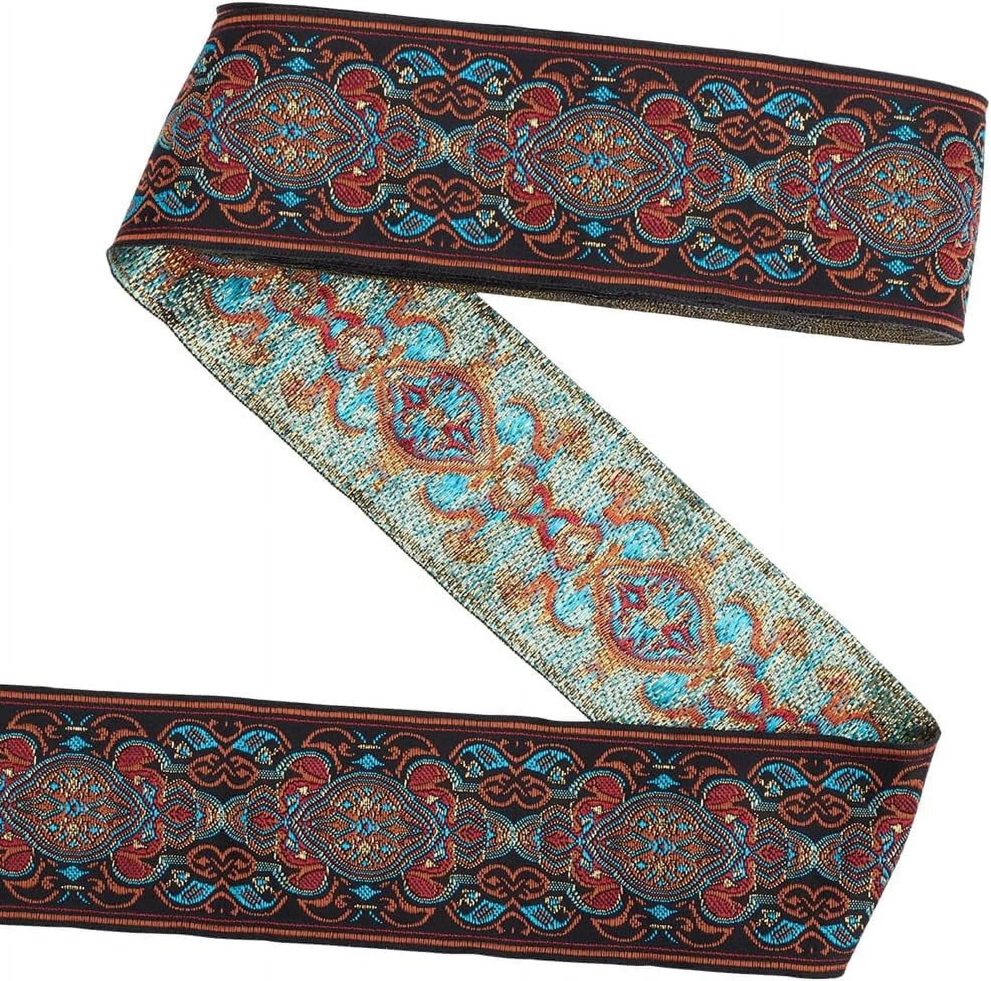 1skein Boho Embroidered Flower Trim - 7.11 Yard 2 Inch Ethnic Style ...