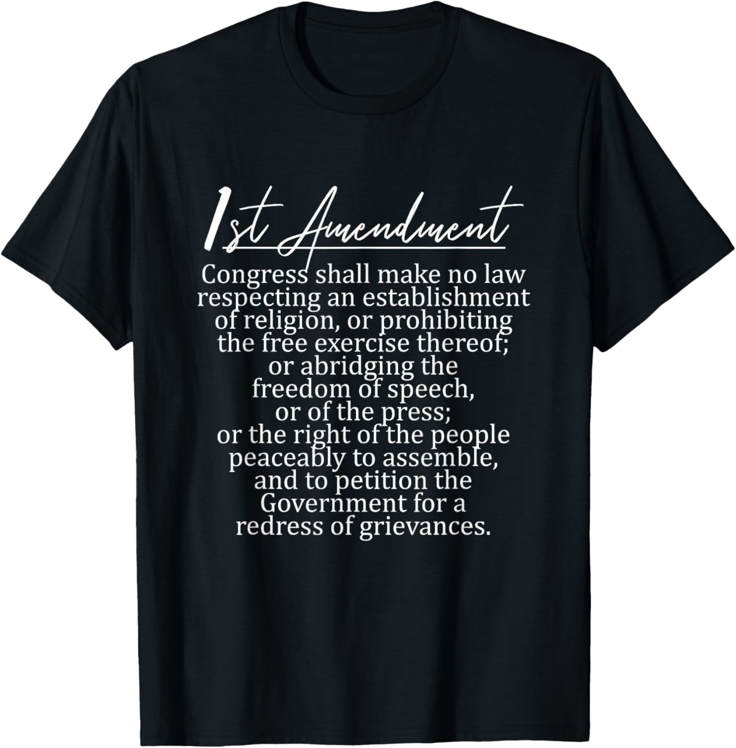 1st Amendment U.S. Constitution Support Freedom Of Speech T-Shirt - Walmart.com