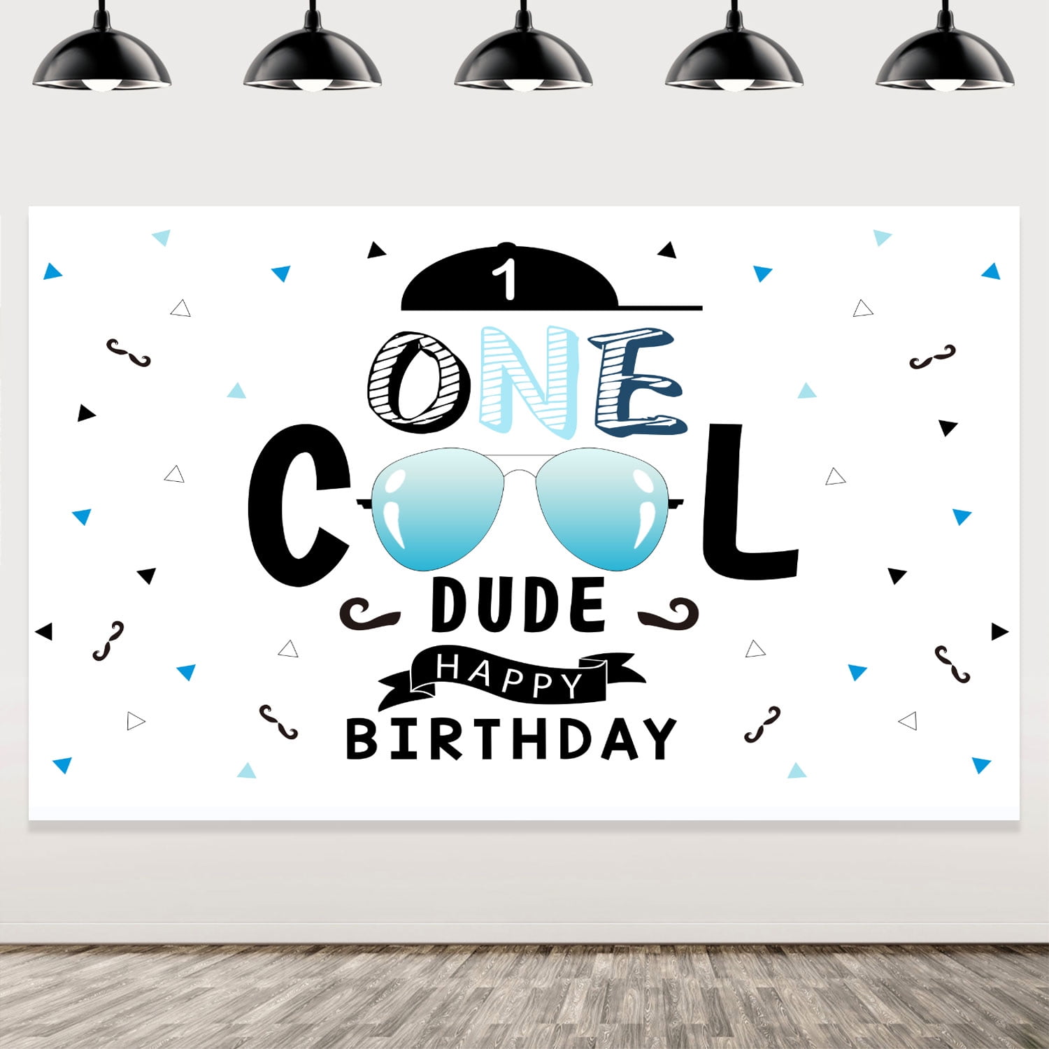 1st Birthday Backdrop for Boy, One Cool Dude 1st Birthday Decorations ...
